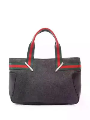 Gucci Sherry Line Tote Bag - Grey