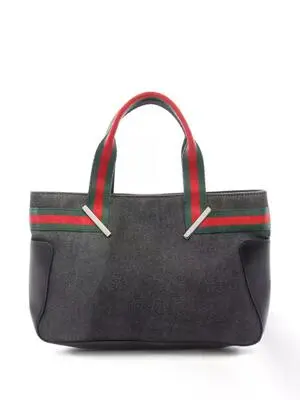 Gucci Sherry Line Tote Bag - Grey