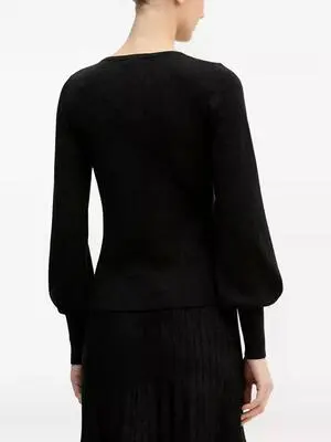 BENETTON Belted Balloon-sleeve Sweater