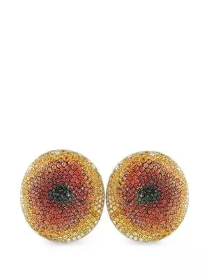 PALMIERO Sapphire And Diamond Clip-on Earrings - Gold