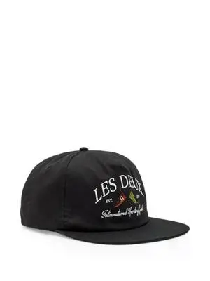 LES DEUX Logo Embroidered Baseball Cap - Black
