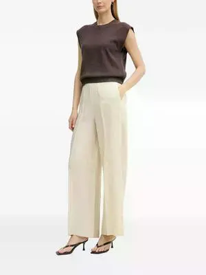 BENETTON Ribbed-trim Knitted Top - Brown