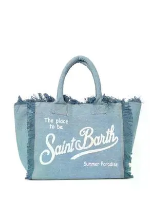 MC2 SAINT BARTH MC2 Saint Barth Vanity Tote Bag Blue