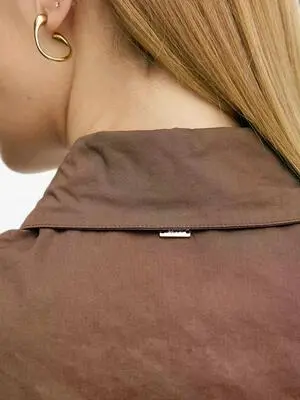 GAUDI Cropped Drawstring-waist Shirt