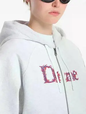DIME Veins Logo-embroidered Hoodie