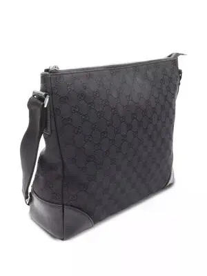 Gucci Gg Canvas Shoulder Bag - Black