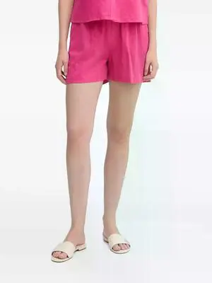 GAUDI Drawstring-waist Logo-plaque Shorts - Pink