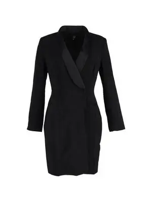 Iris & Ink Cady Tuxedo Dress - Black