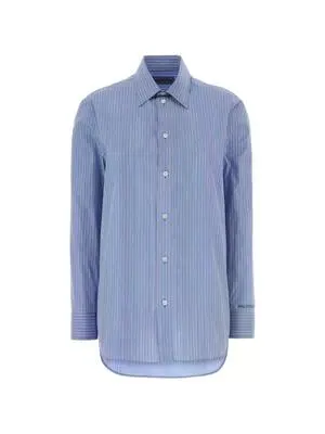 Balenciaga Striped Logo-embroidered Shirt