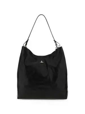 VIVIENNE WESTWOOD Large Lottie Leather Shoulder Bag - Black