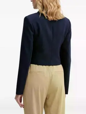 BENETTON Cropped Notched-lapel Blazer