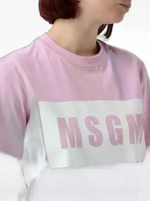 MSGM Logo-print Cotton T-shirt