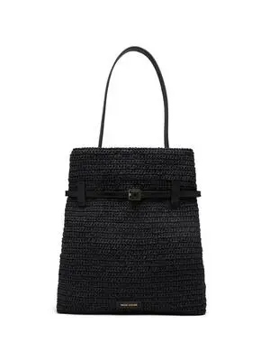 Manu Atelier Tote Du Jour Crochet-knit Tote Bag - Black