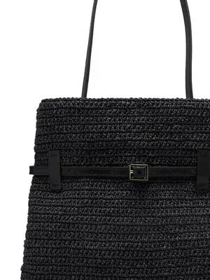 Manu Atelier Tote Du Jour Crochet-knit Tote Bag - Black