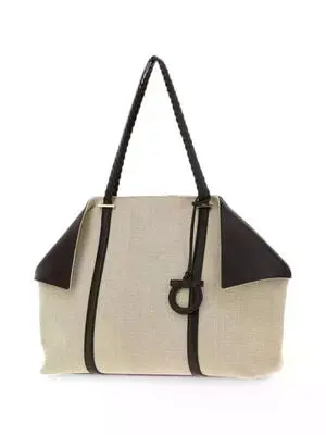 FERRAGAMO Large Braided-handle Tote Bag