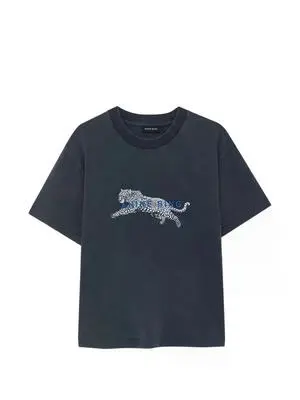 ANINE BING Cade T-shirt Leopard Washed Black