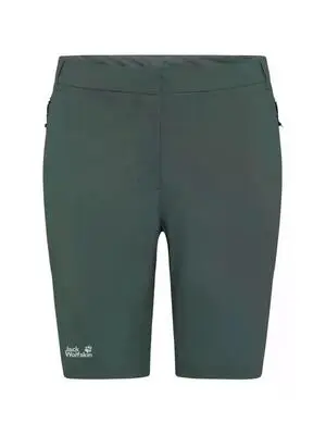 JACK WOLFSKIN Hikeout Logo-print Zip-pocket Shorts - Green