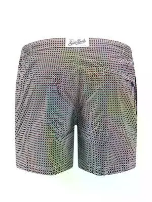 MC2 SAINT BARTH Geometric-print Swim Shorts - Brown