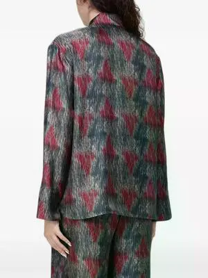Max Mara Linen Ikat-print Shirt - Grey