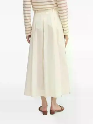 GAUDI Belted Pleated Skirt - Neutrals