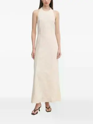 GAUDI Halterneck Backless Maxi Dress - Neutrals