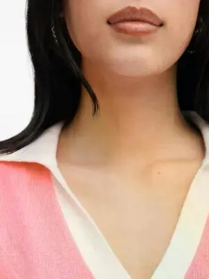 From Future Colour-block Polo-collar Sweater