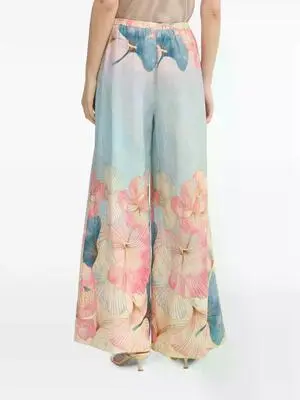 GAUDI Floral Print Wide-leg Trousers