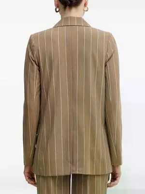 BENETTON Pinstripe Double-breasted Blazer