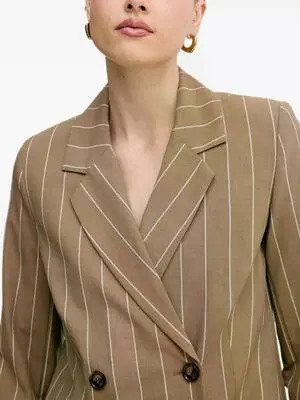 BENETTON Pinstripe Double-breasted Blazer