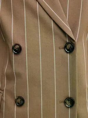 BENETTON Pinstripe Double-breasted Blazer