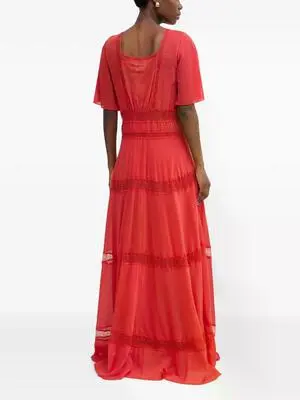 FORTE_FORTE Lace-trim Tiered Dress