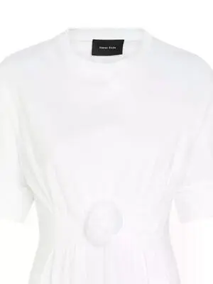 Simone Rocha Gathered T-shirt With Flower Appliqu - White