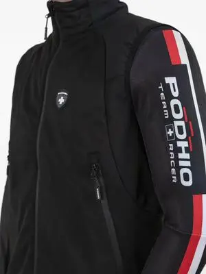 PODHIO Logo-print Zip-up Gilet