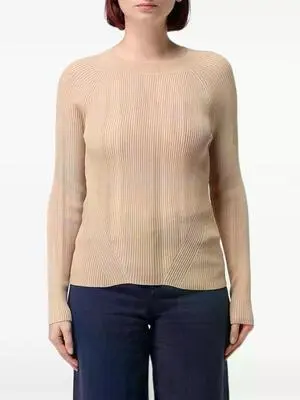Emporio Armani Ribbed-knit Raglan-sleeve Sweater - Neutrals