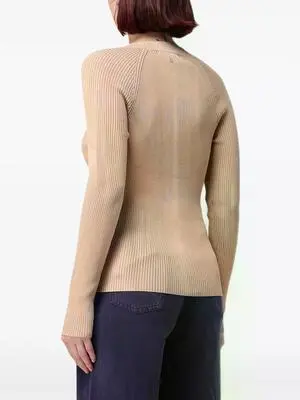 Emporio Armani Ribbed Knit Raglan Sleeve Sweater