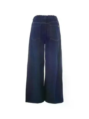 Max Mara Elasticated-waist Wide-leg Jeans