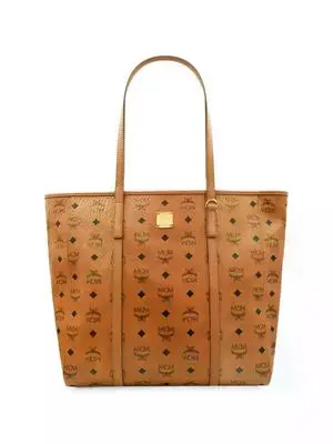 Mcm Visetos Logo-print Tote Bag - Neutrals