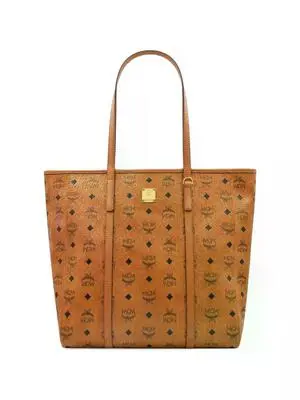 Mcm Toni Logo-print Tote Bag - Neutrals
