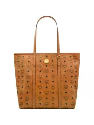 Mcm Toni Logo-print Tote Bag - Neutrals