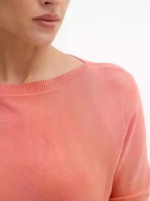 BENETTON Boat-neck Three-quarter Sleeve Sweater
