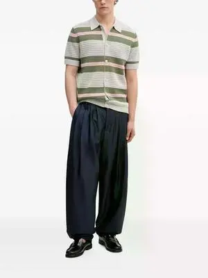Marc O'polo Striped Pointelle-knit Shirt