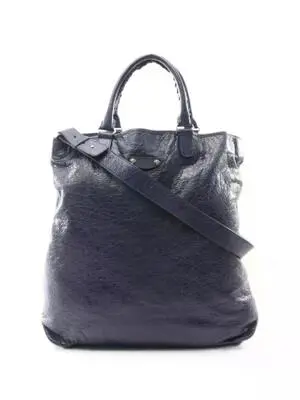 Balenciaga Leather Tote Bag - Blue