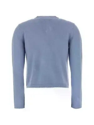 Tory Burch Kendra Scalloped Wool Cardigan - Blue