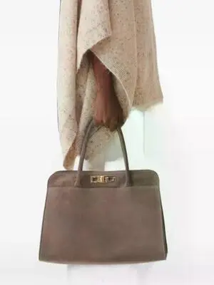 Fabiana Filippi Suede Twist-lock Tote Bag