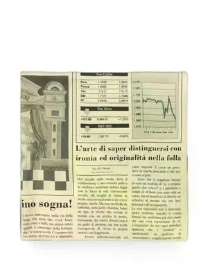 Moschino Newspaper-print Silk Scarf