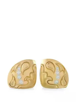 MICHAEL BONDANZA 18k Yellow Diamond Clip-on Earrings - Gold