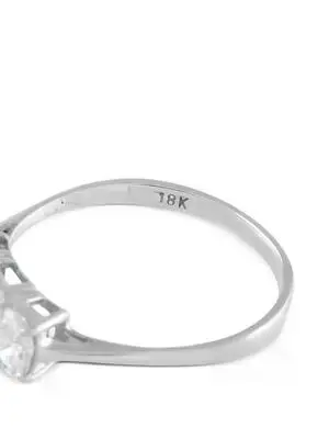 LB EXCLUSIVE Emerald And Diamond Three-stone Ring - Silver