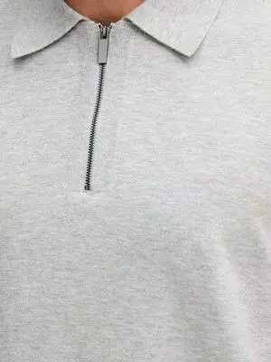 BENETTON Half-zip Long-sleeve Polo Shirt