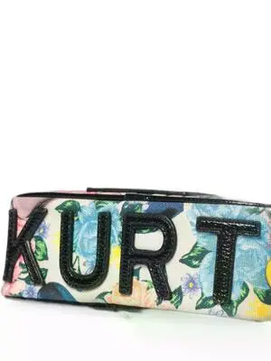 Kurt Geiger Floral Print Logo Strap Shoulder Bag