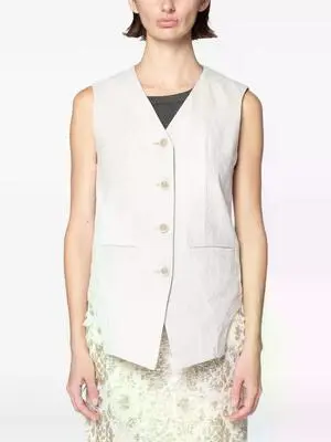 MULLER OF YOSHIOKUBO Button-up Vest - Black